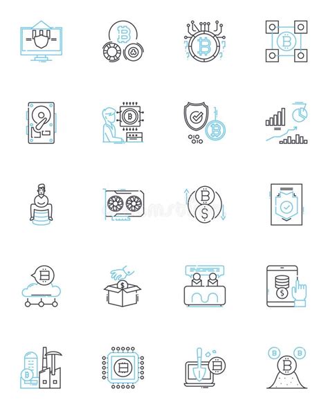 business analytics linear icons set data analysis insights metrics