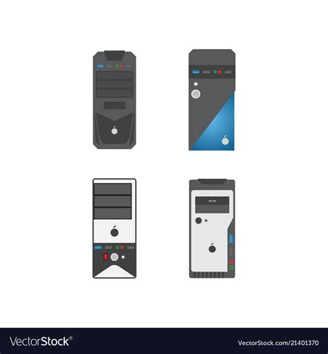 Cpu Case Graphic Design Template Royalty Free Vector Image