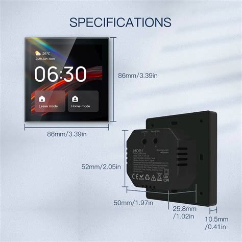 Moes Panneau De Commande Wifi Et Zigbee Tuya Alexa Intégré