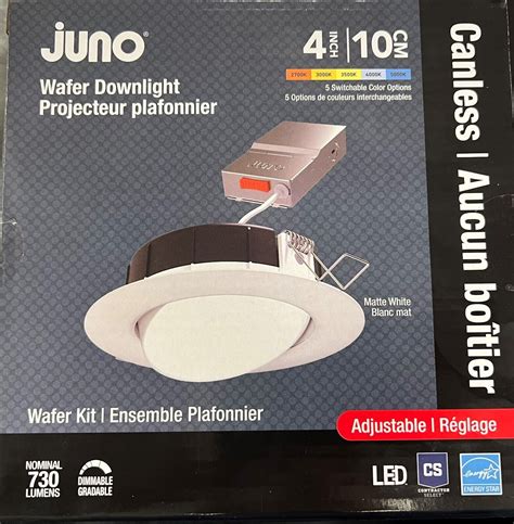 Juno Lighting Wf4 Adj Sww5 90cri M6 Contractor Select Wafer 4w White Ebay