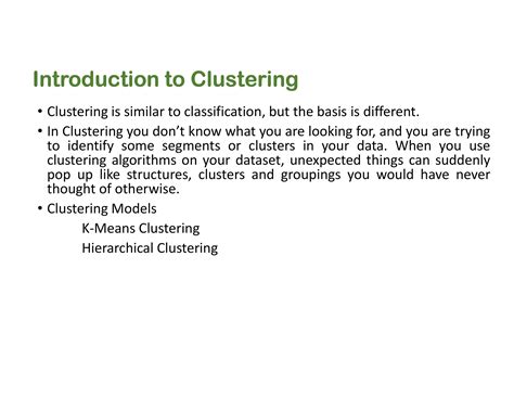 5 types of clustering algorithms in ml pdf