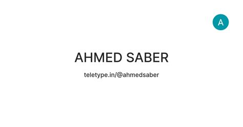 AHMED SABER Teletype
