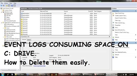 How To Delete Saved Event Logs From The Event Viewer At Once Youtube