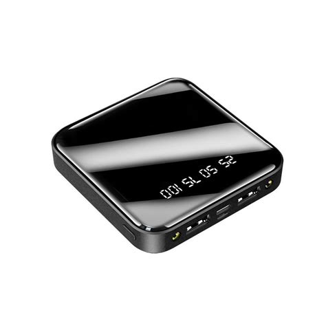 20000mAh Mirror Mini LED Digital Display Power Bank Black Alexnld Com