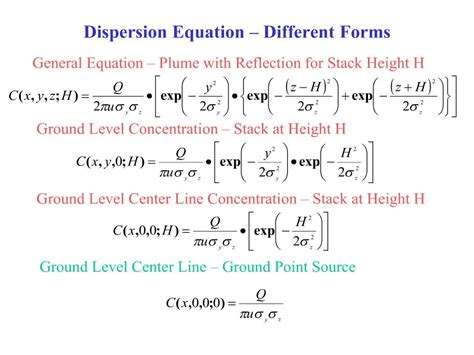 Ppt Dispersion Equation Different Forms Powerpoint Presentation Free