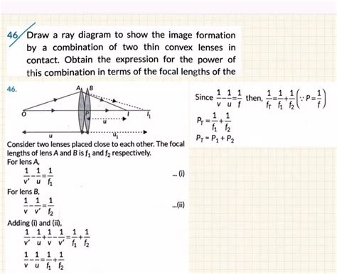 Draw A Ray Diagram To Show The Image Formation By A Combination Of Tw