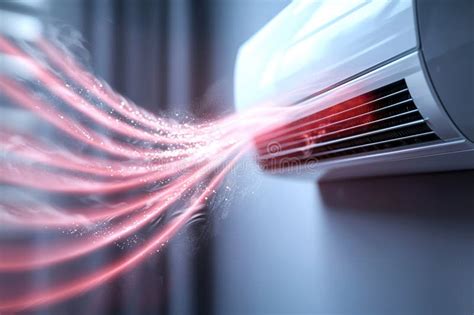Air Conditioner Ac Indoor Heating Unit With Warm Air Flow Generative