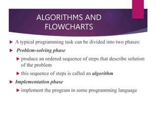 Algorithms And Flowchart Ppt