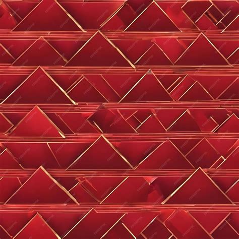 Premium Photo A Red Background With Geometric Shapes And Triangles