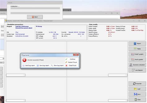 Comparison Simulation Crashes Problems Bugs PVsyst Forum