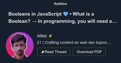 Booleans In Javascript 💙 • What Is A Boolean → In Programming You