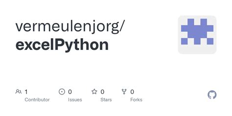 Github Vermeulenjorgexcelpython