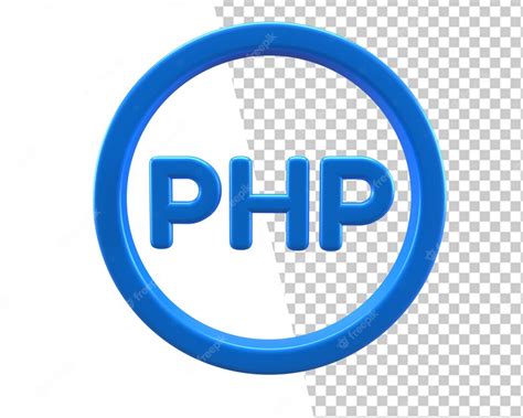 Premium Psd Php Code Blue Icon 3d Render