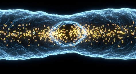 Abstract Microscopic Cellular Division Showing A Molecular Biological