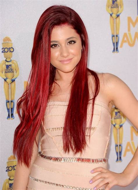 Whats Up With Ariana Grandes Hair Styles Thirds Orange