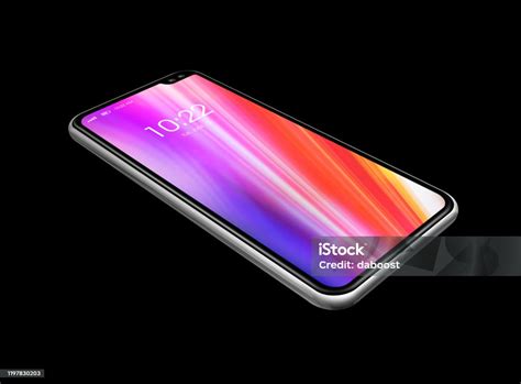 모든 화면 다채로운 스마트 폰 모형은 검은 색에 고립 3d 렌더링 검정색 배경에 대한 스톡 사진 및 기타 이미지 검정색 배경 스마트폰 휴대전화 Istock