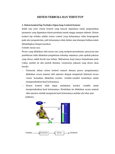 Open Loop Dan Close Loop Pada Sistem Kontrol Pdf