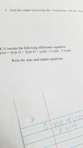 Solved Find The Output Y N Using The Z Transform With The Chegg