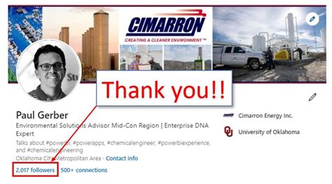 Paul Gerber On Linkedin Thankyou