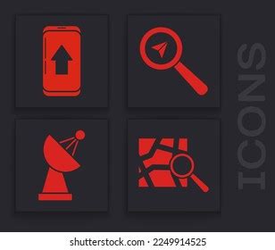 Set Folded Map Location Marker Infographic Stock Vector Royalty Free Shutterstock
