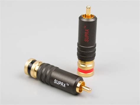 Supra Ppsl Rca Plug Pair Rödvit Rca Kontakter Maxxteknik