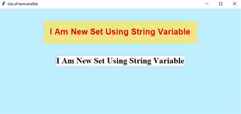Textvariable In Tkinter Label