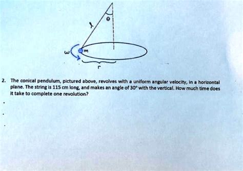solved the conical pendulum pictured above revolves with uniform