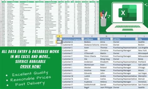 do accurate database entry in excel spreadsheets and more by
