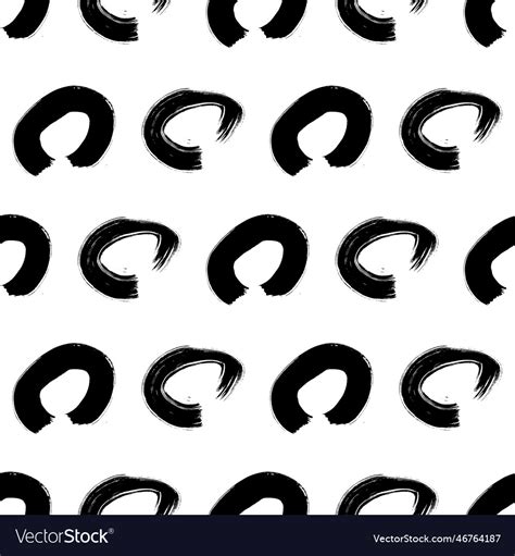 Seamless Pattern With Sketch Circles Shape Vector Image