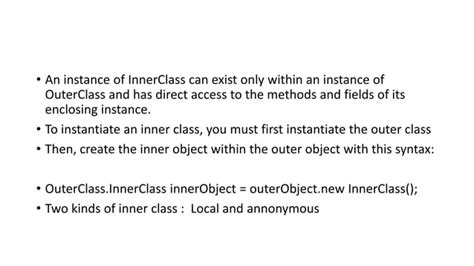 Java Nested Class Concept Pptx