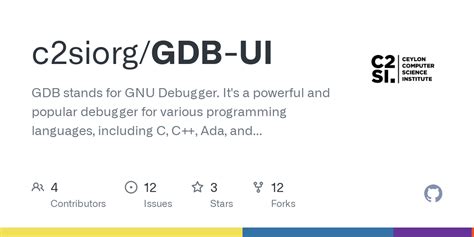 Github C2siorggdb Ui Gdb Stands For Gnu Debugger Its A Powerful