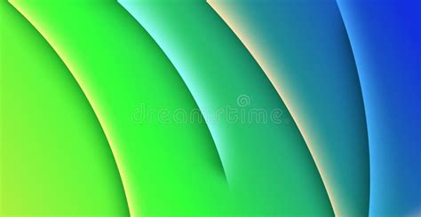 Abstract Green Blue Gradient Wavy Shadow And Light Dimension Layers Background Stock Vector