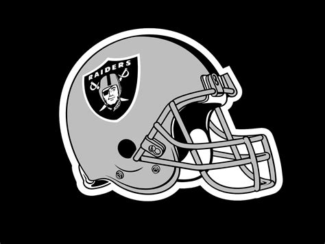Oakland Raiders Helmet Logo On Black Background Oakland Raiders