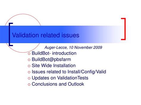 Ppt Validation Related Issues Powerpoint Presentation Free Download