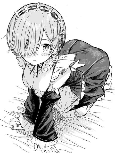 Rem Re Zero Kara Hajimeru Isekai Seikatsu Drawn By Mameroku Danbooru