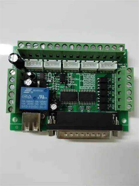 Cnc 5 축 인터페이스 브레이크 아웃 보드 스테퍼 모터 드라이버 Cnc 밀 Mach3