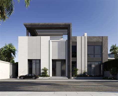 Modern Exterior Front Facade Design Based In Qatar Behance