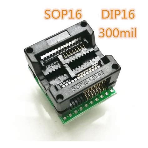 Adaptador Eprom Soic16 Sop16 Dip16 Ots 16 1 27 01 300mil Shopee Brasil