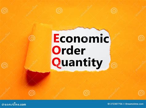 Eoq Economic Order Quantity Symbol Concept Words Eoq Economic Order Quantity Typed On Retro