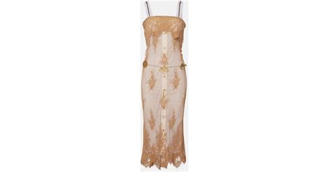 Jacques Wei Sheer Slip Dress In Natural Lyst