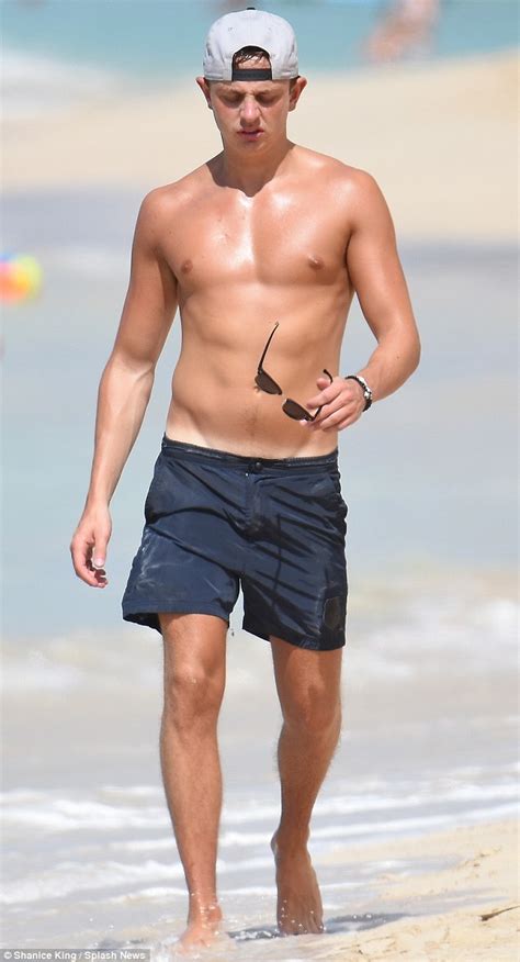 Shirtless George Lineker And Mother Michelle Cockayne Go Water Skiing