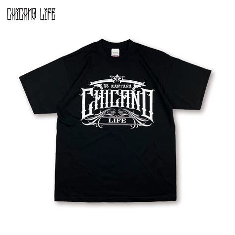 【chicano Life】cholo Logo S S T Thirt Black チカーノライフ Djsantana Chicano 西海