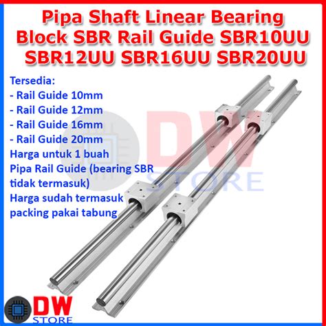Jual Pipa Shaft Rail Guide SBR Linear Bearing Block SBR SBR10UU SBR12UU SBR16UU SBR20UU Shopee