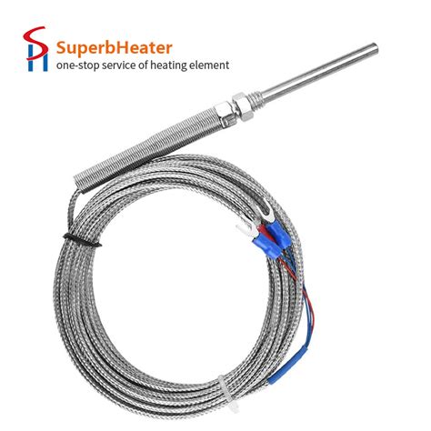 Pt100 Temperature Sensor Armored Thermocouple With Ceramic Protection
