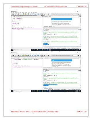 Lecture Fundamental Programming With Python Language PDF