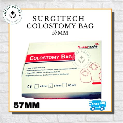 Surgitech Colostomy Bag 57mm Set 1box 10pcs Disposable Lazada Ph