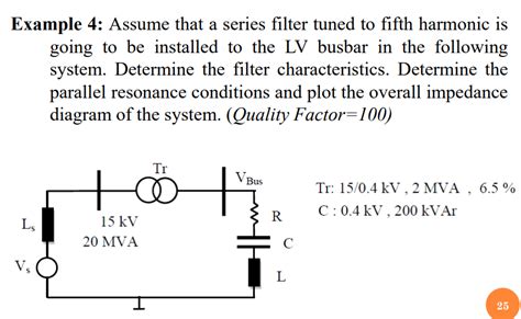 Solved Example Assume That A Series Filter Tuned To Fifth Chegg Com