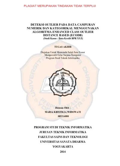 Deteksi Outlier Pada Data Campuran Numerik Dan Kategorikal Menggunakan