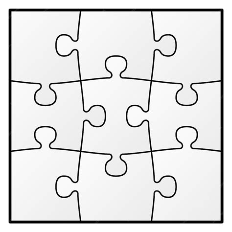Premium Vector Jigsaw Puzzle Layout Game Pattern Match Template