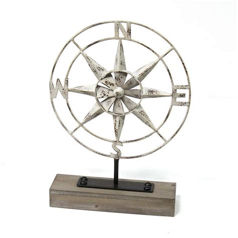 Stratton Home Decor Metal Compass Table Top S19346 The Home Depot